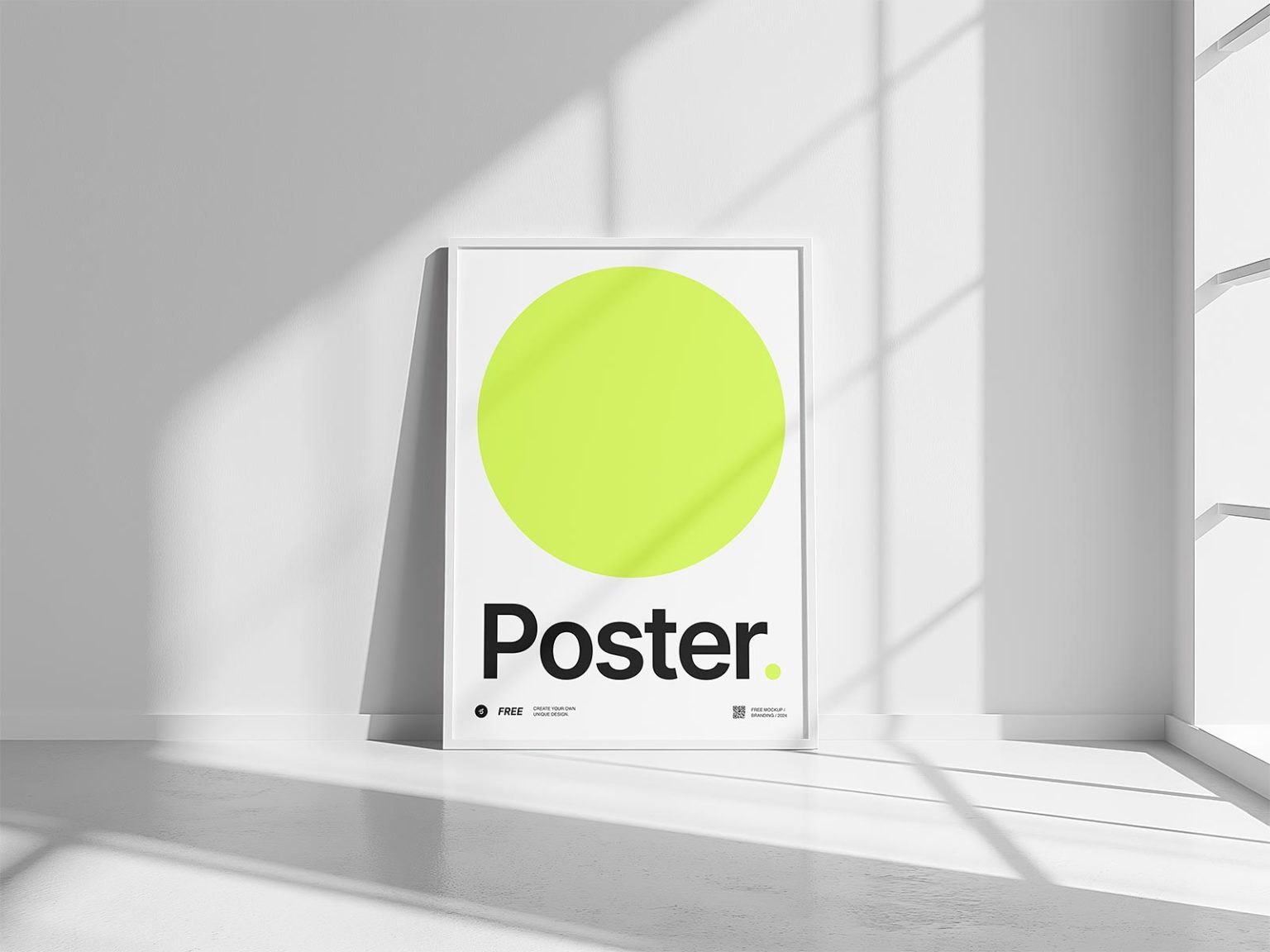 Minimalist Poster Mockup (PSD) | Free Mockup