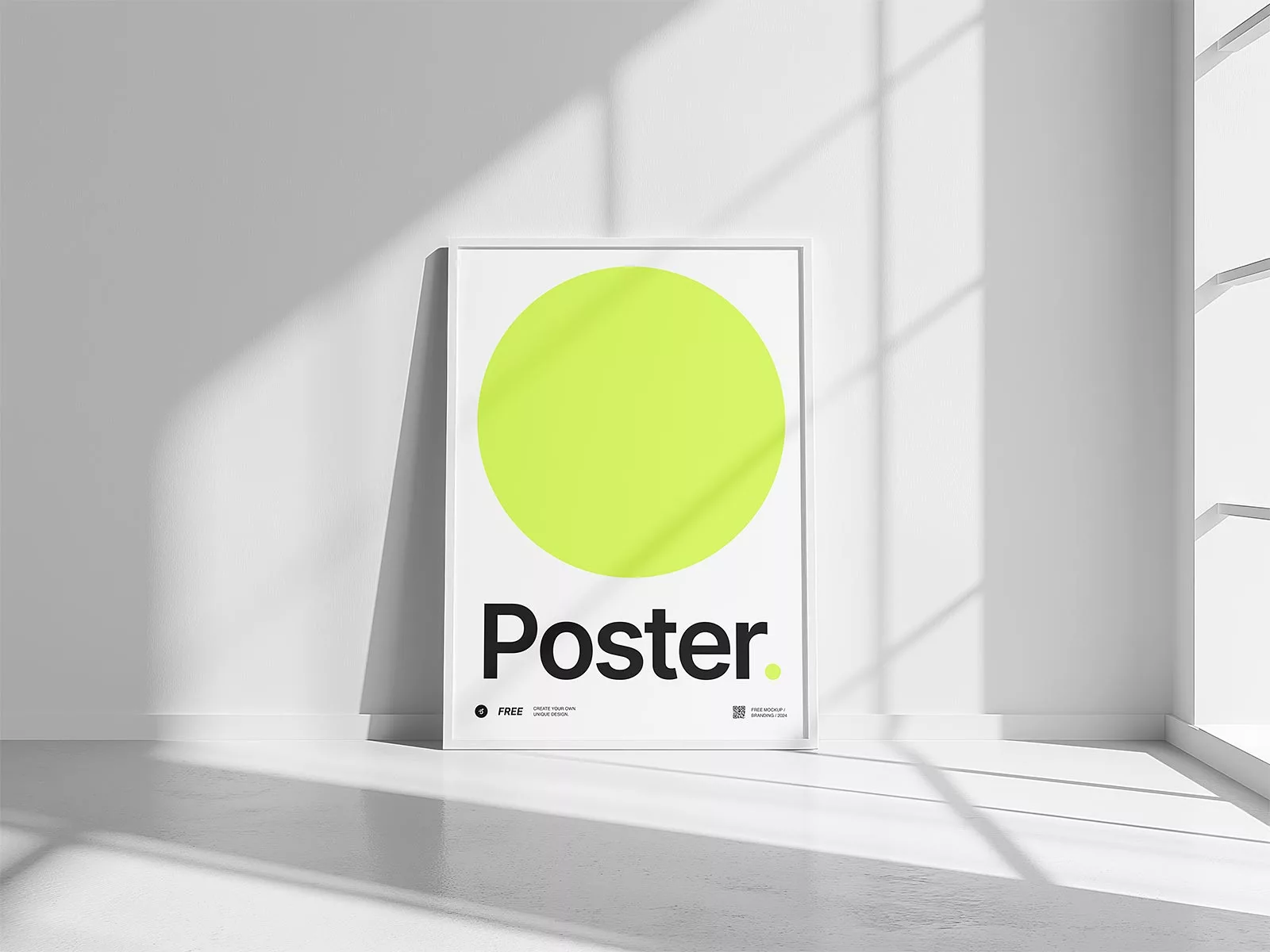 Minimalist poster mockup (PSD) | The Free Mockup