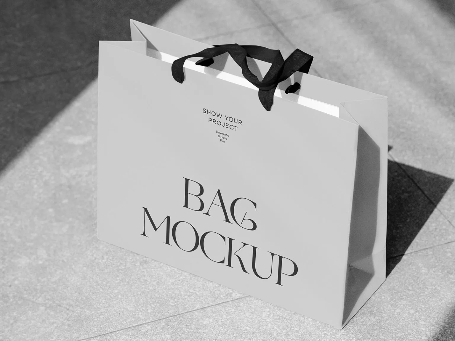 Shopping Bag Mockup On The Floor The Free Mockup