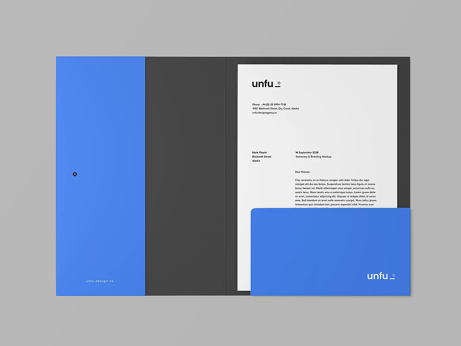 Stationery Brand Paper with a Folder Mockup