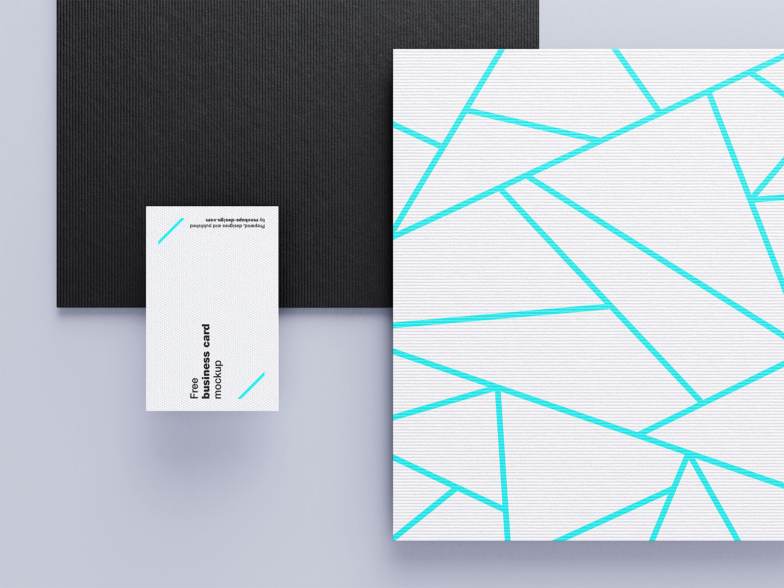 Stationery Set Mockup (Textured Paper) | Free Mockup