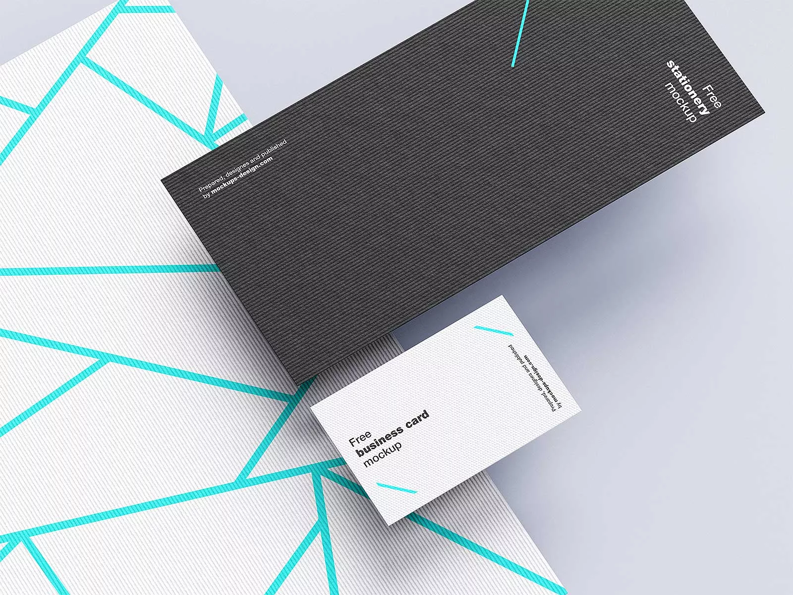 Stationery Set Mockup (Textured Paper) | The Free Mockup