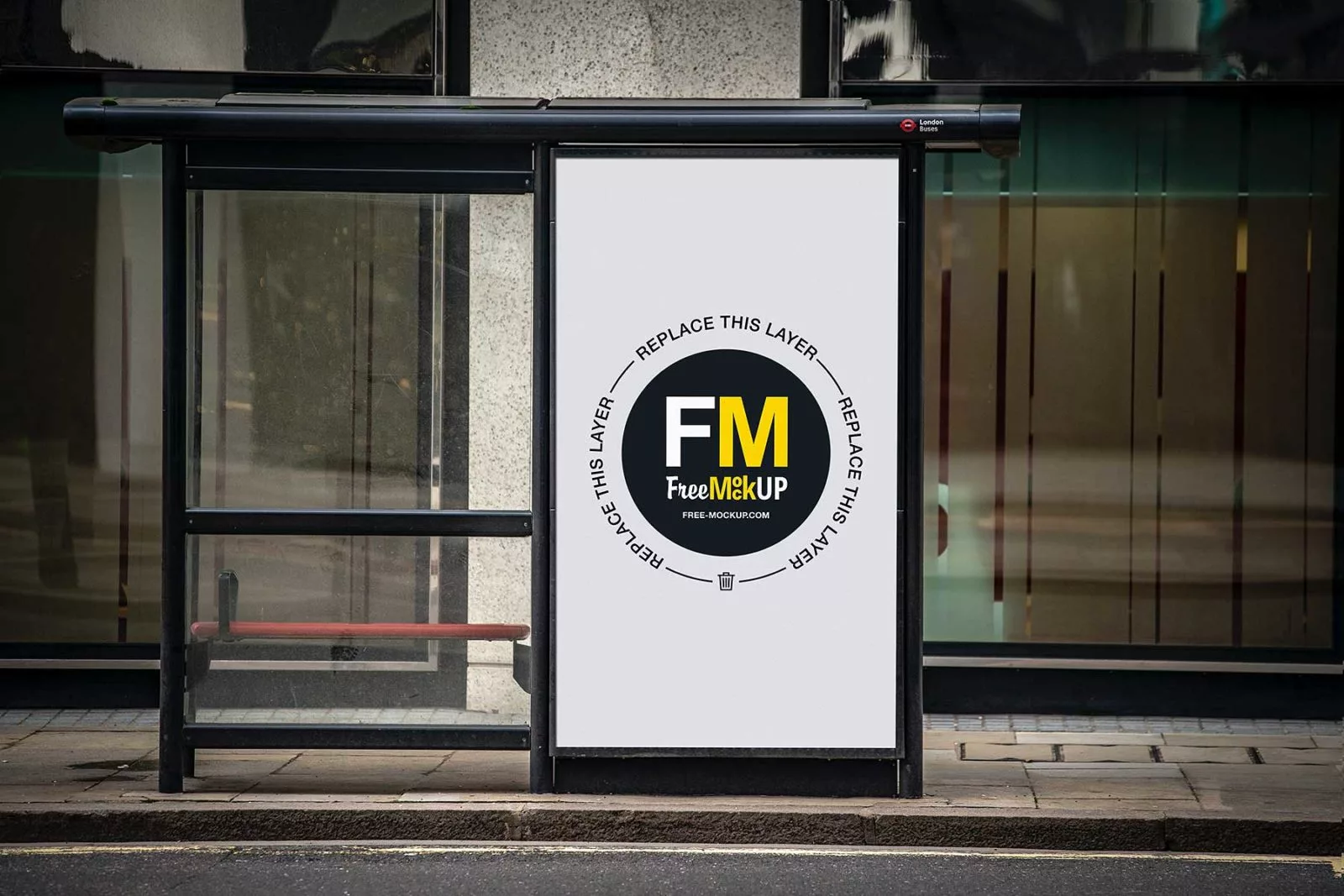 Bus Stop Poster Mockup | The Free Mockup