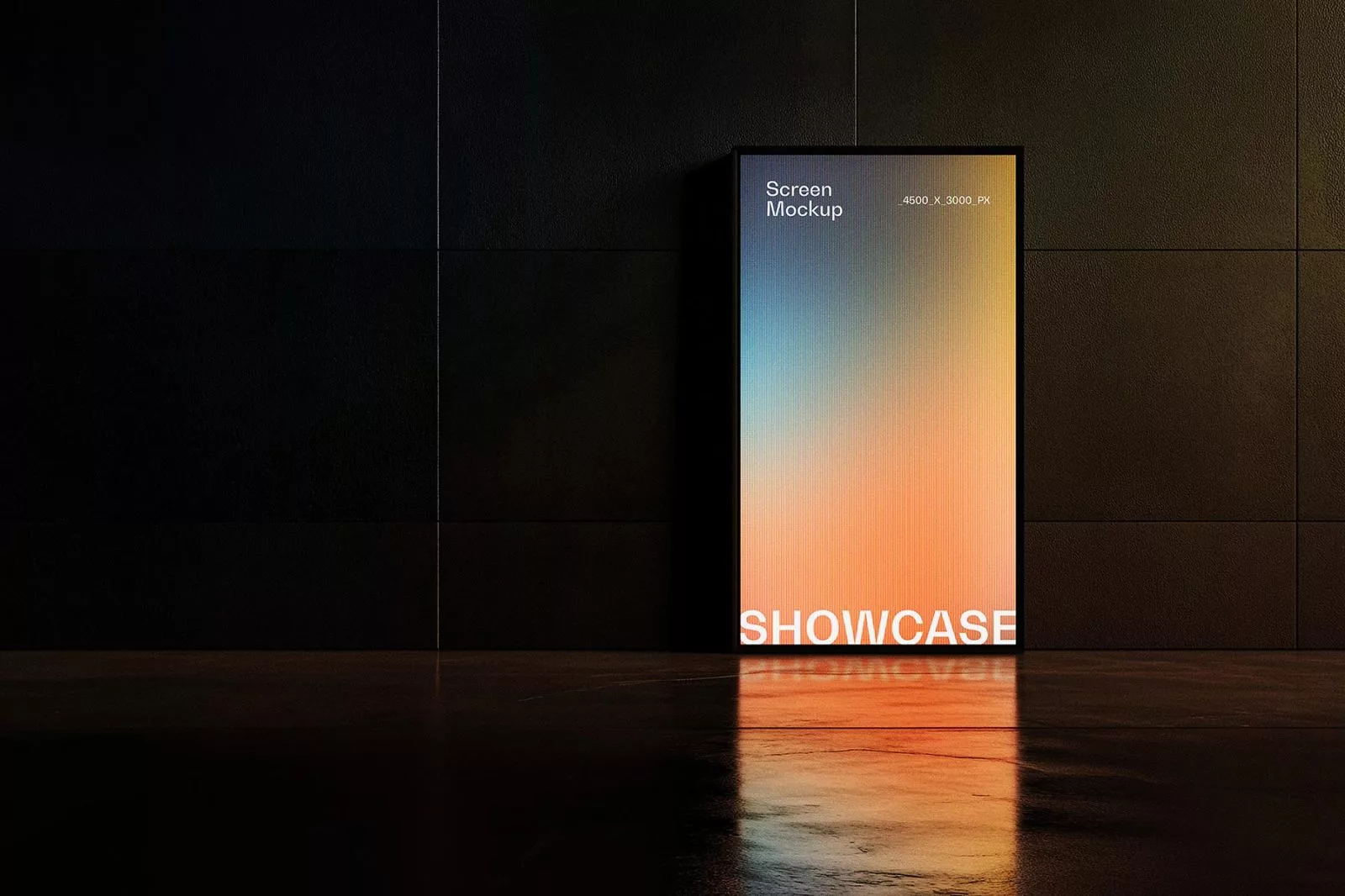 City Light Poster Screen Mockup | The Free Mockup