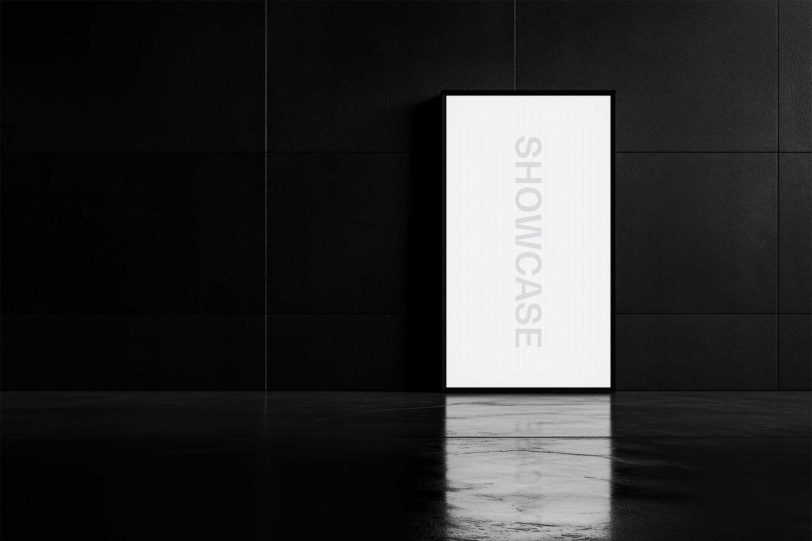 City Light Poster Screen Mockup | Free Mockup