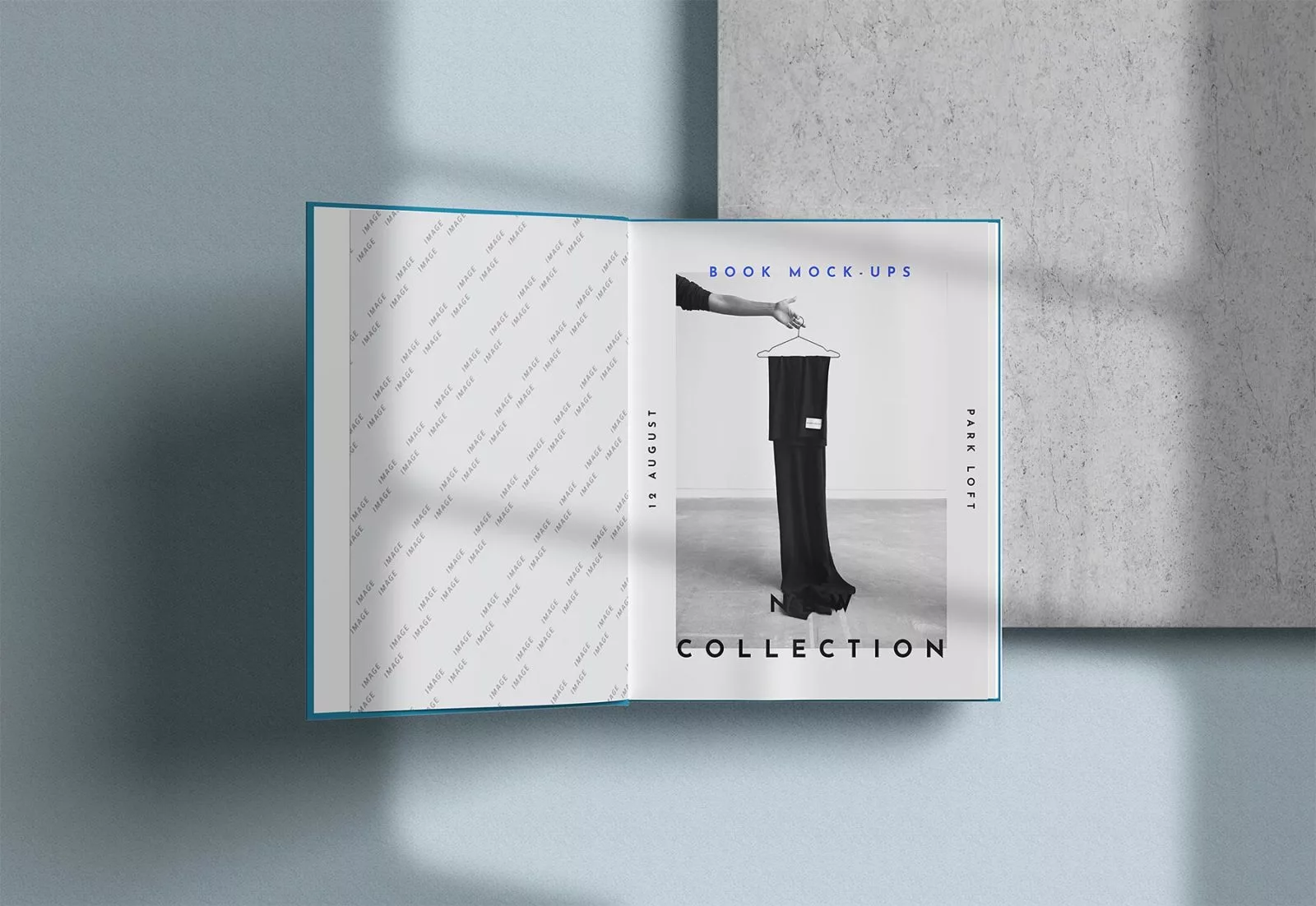 Hardcover Book Flyleaf & Title Page Mockup | The Free Mockup