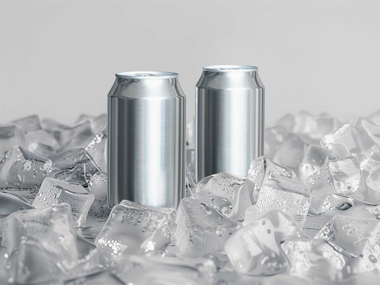 Ice Cubes and Soda Can Mockups