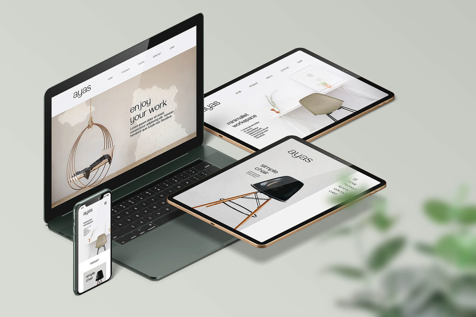 Responsive Scene Device Free Mockups | The Free Mockup