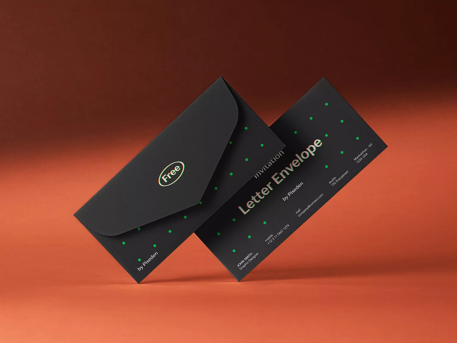 Envelope mockup free | The Free Mockup