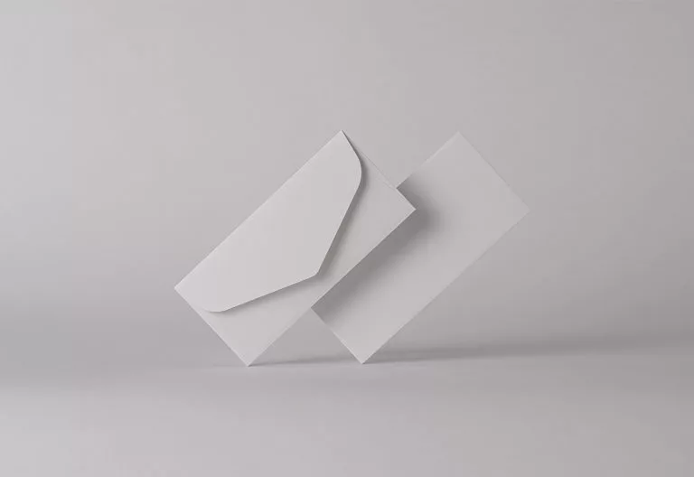 Stationery Letter Envelope Mockup (Front & Back) | The Free Mockup