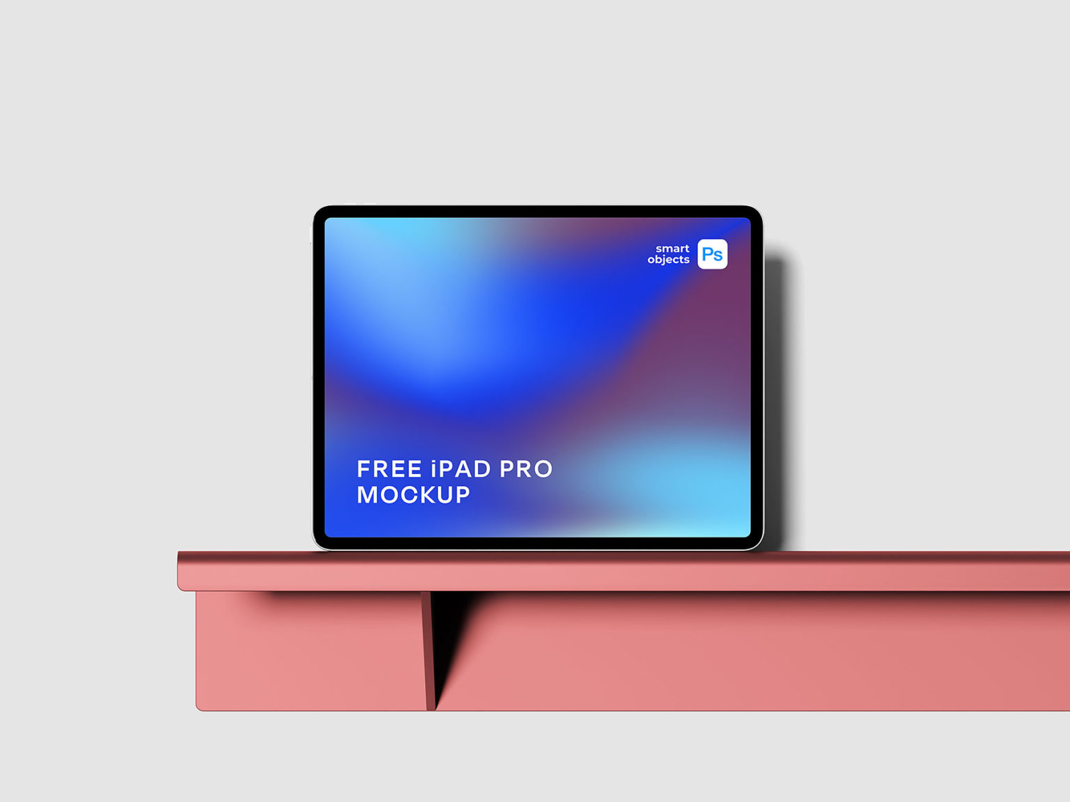 iPad Pro Mockup on a Shelf | Free Mockup