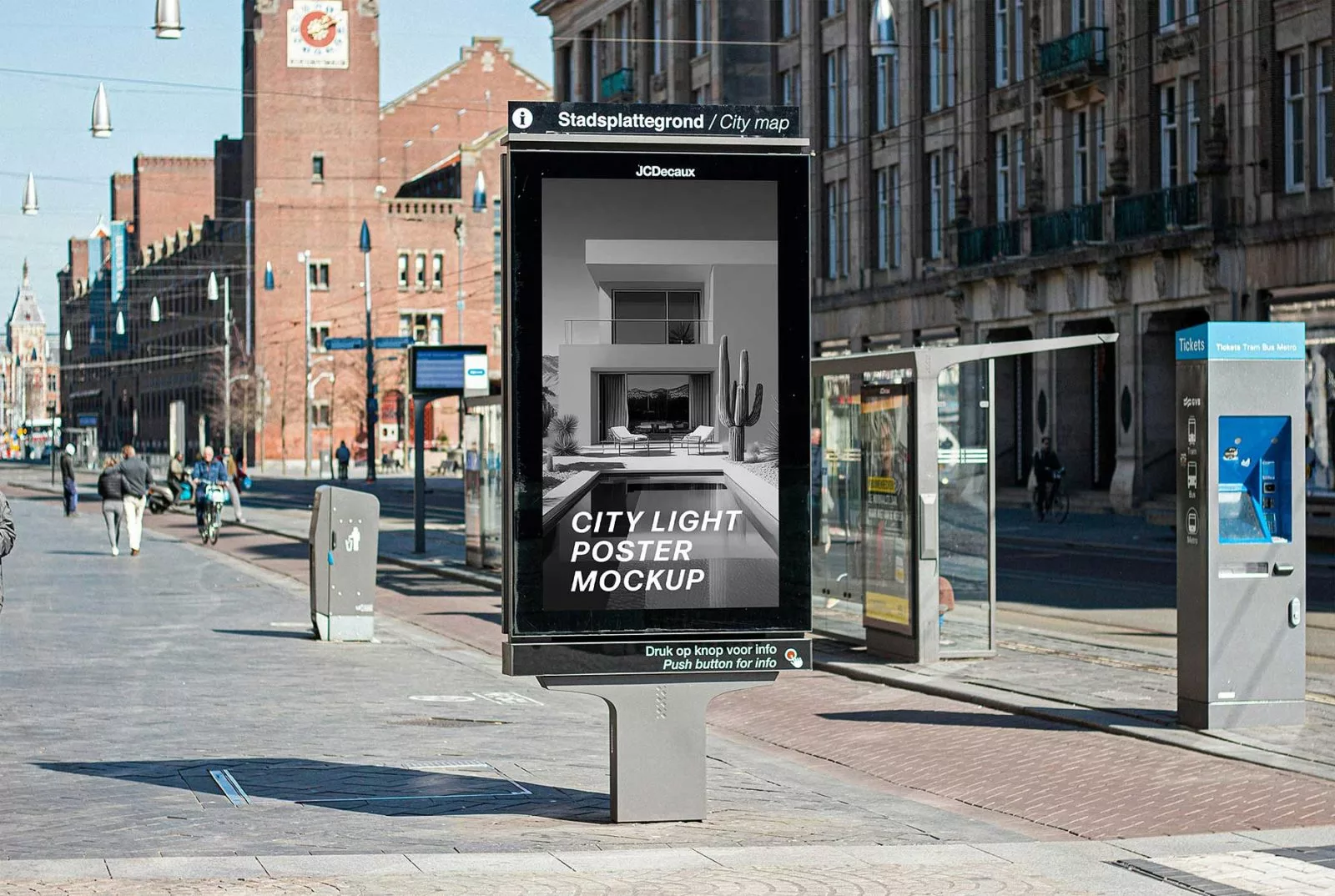 City Light Poster Mockup (CLP) | The Free Mockup