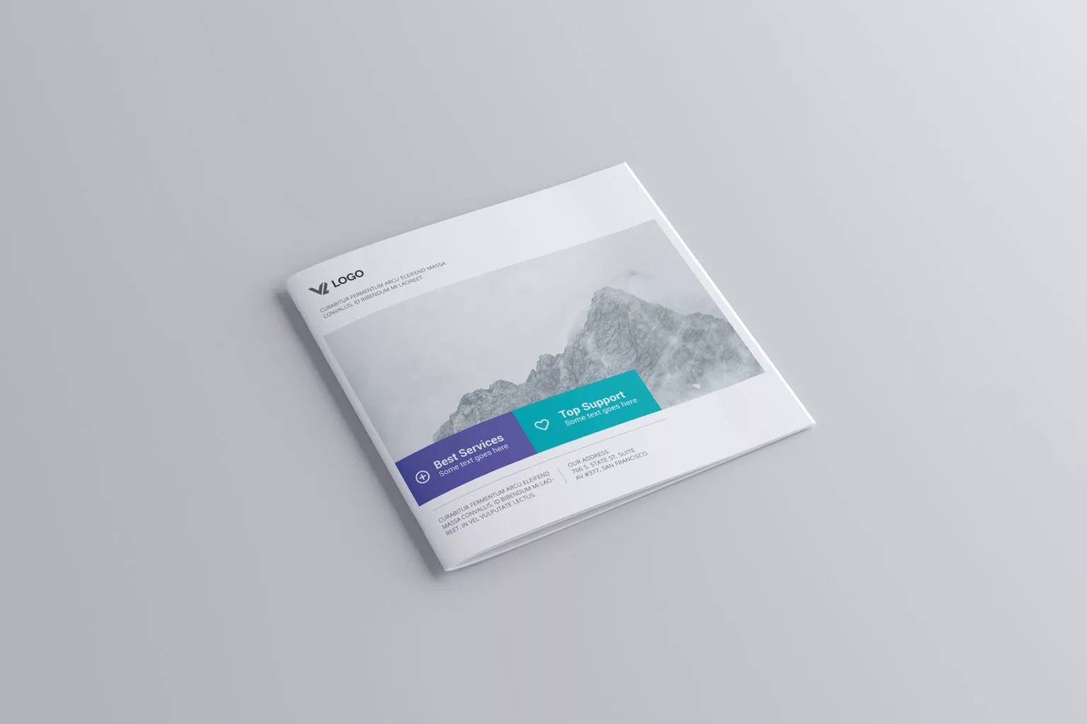 Square Brochure Catalog Free Mockups | The Free Mockup