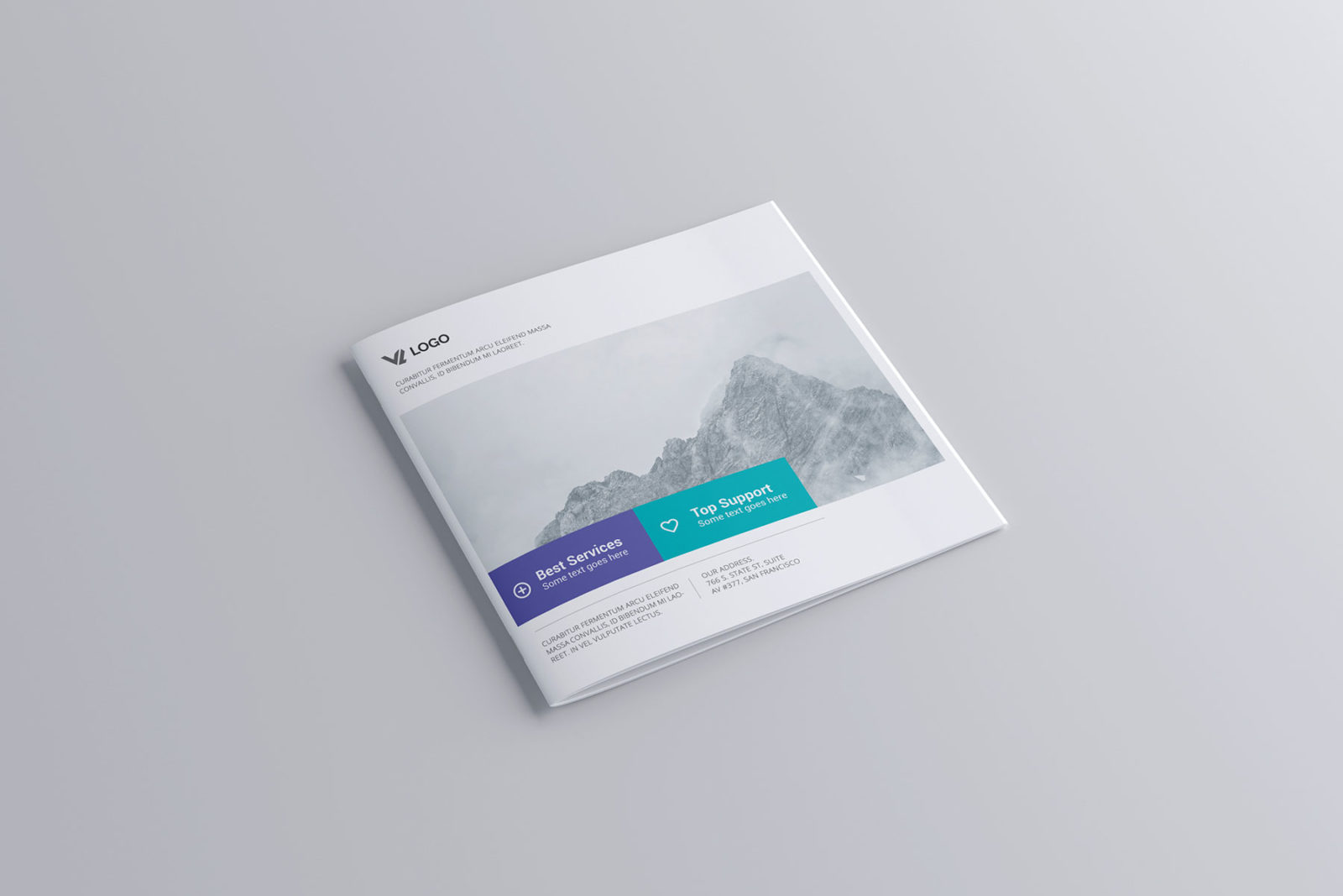 Square Brochure Catalog Mockups | Free Mockup