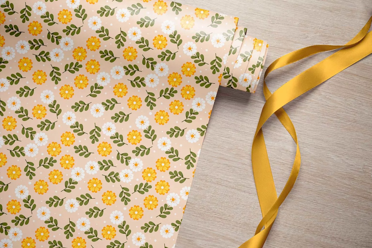 Wrapping Paper Mockup | The Free Mockup