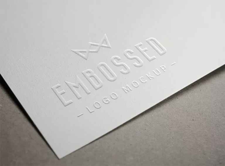 Embossed Paper Logo Mockup | The Free Mockup