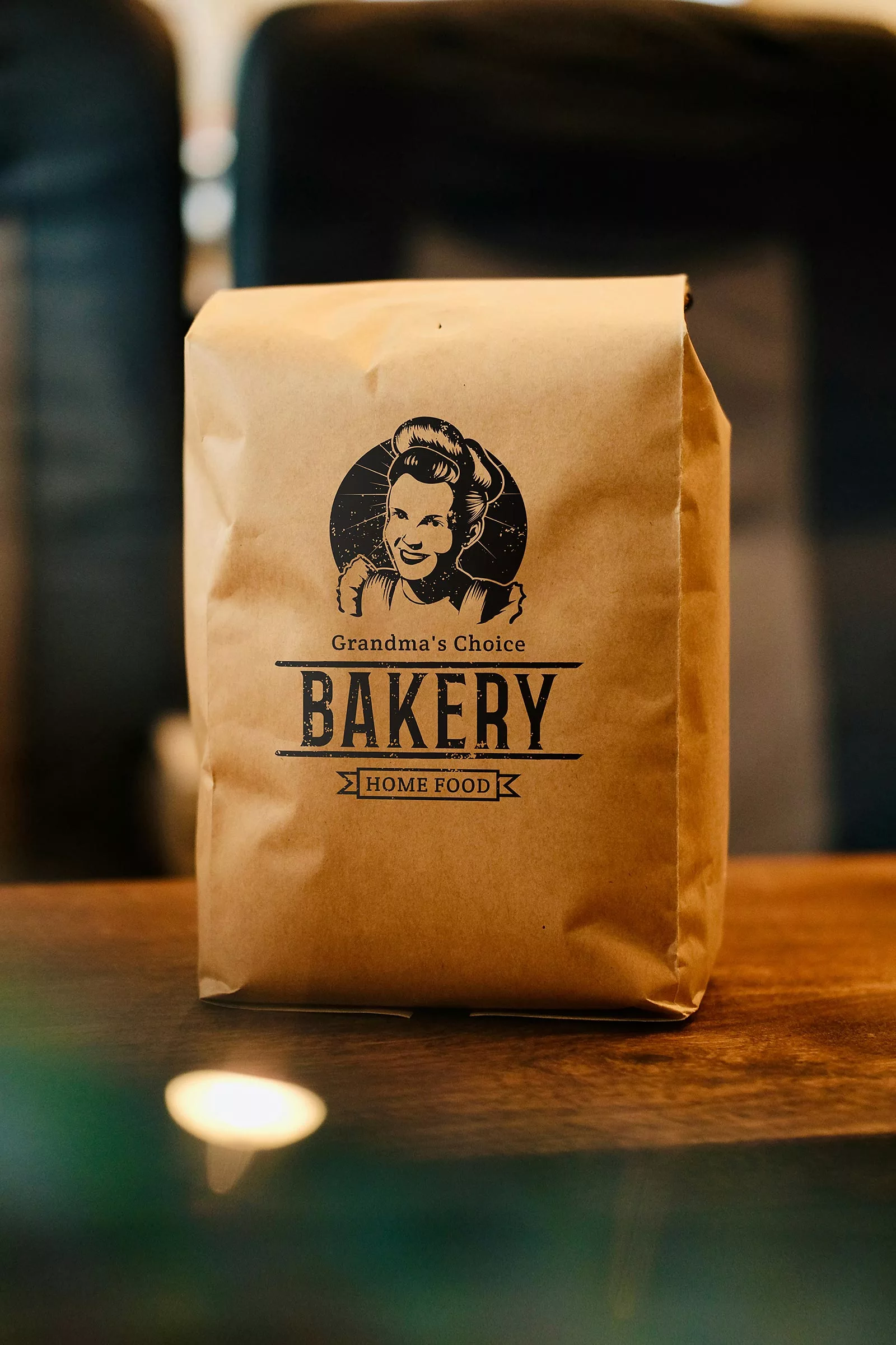 Food Paper Bag Logo Mockup | The Free Mockup
