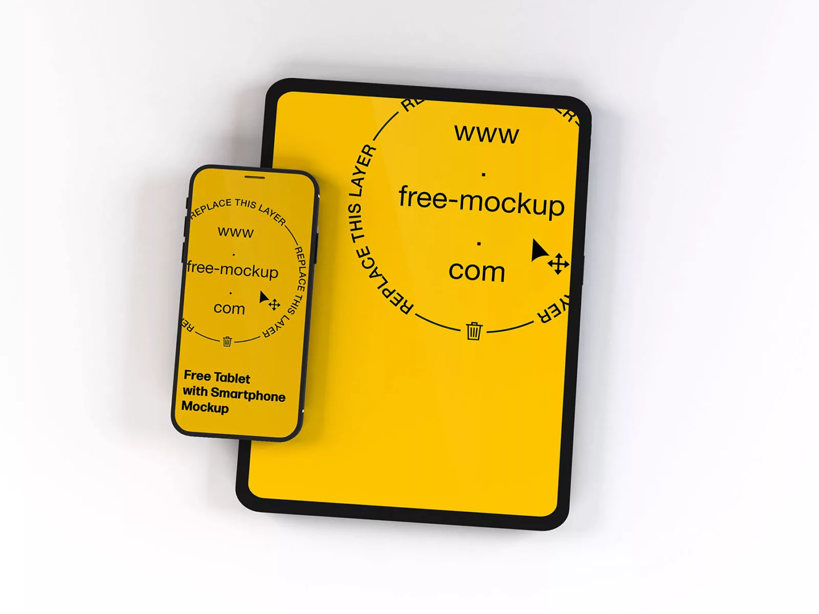 Free Tablet with Smartphone Mockup | The Free Mockup