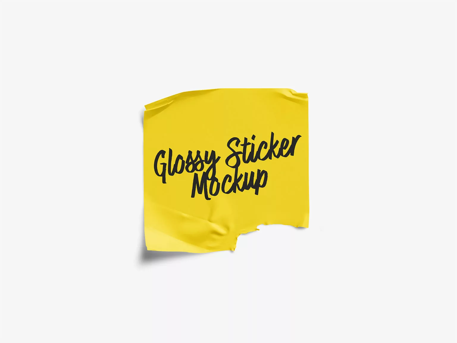 Glossy Sticker Mockup | Free Mockup
