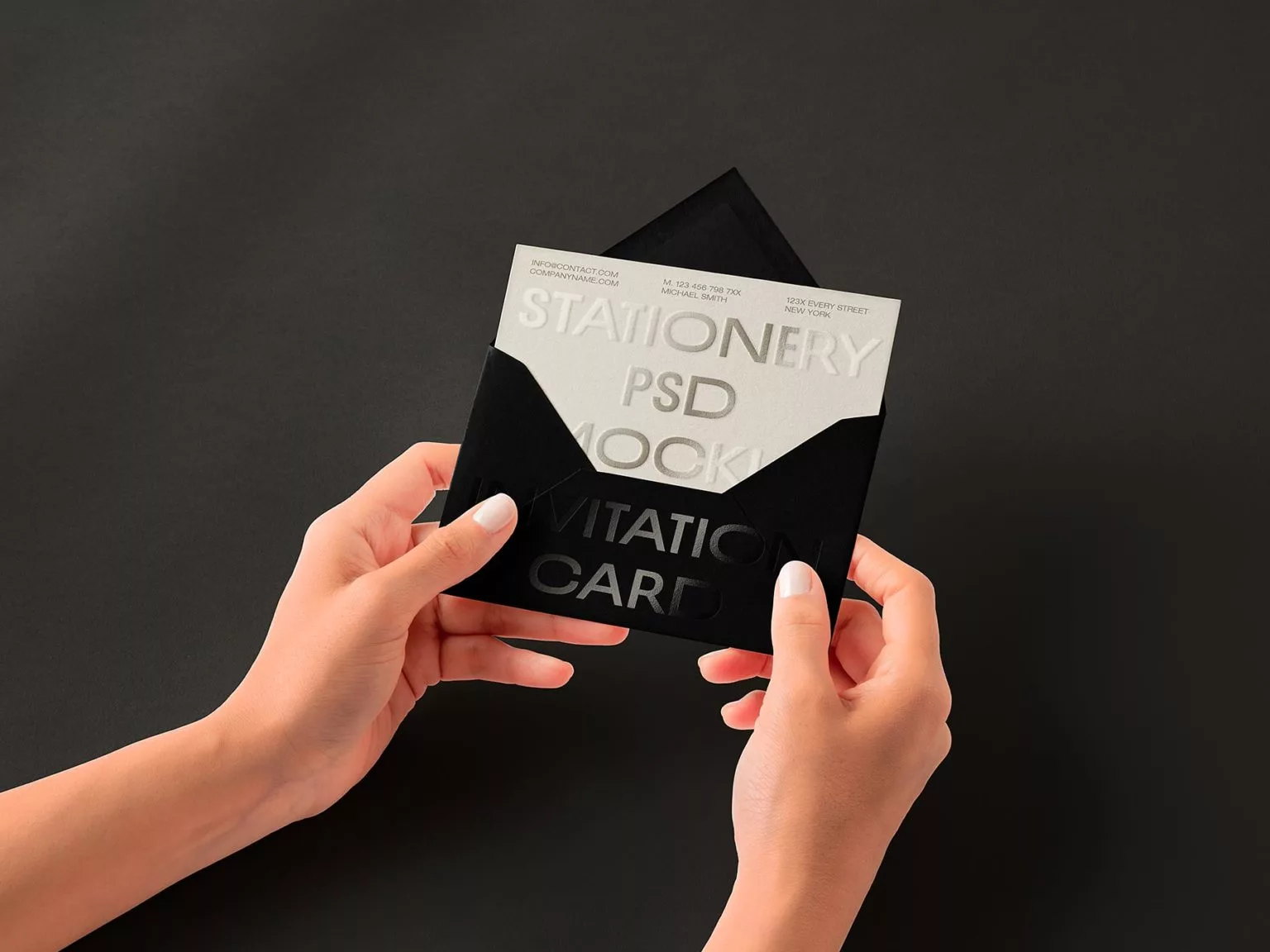 Invitation Card and Envelope Mockups | The Free Mockup