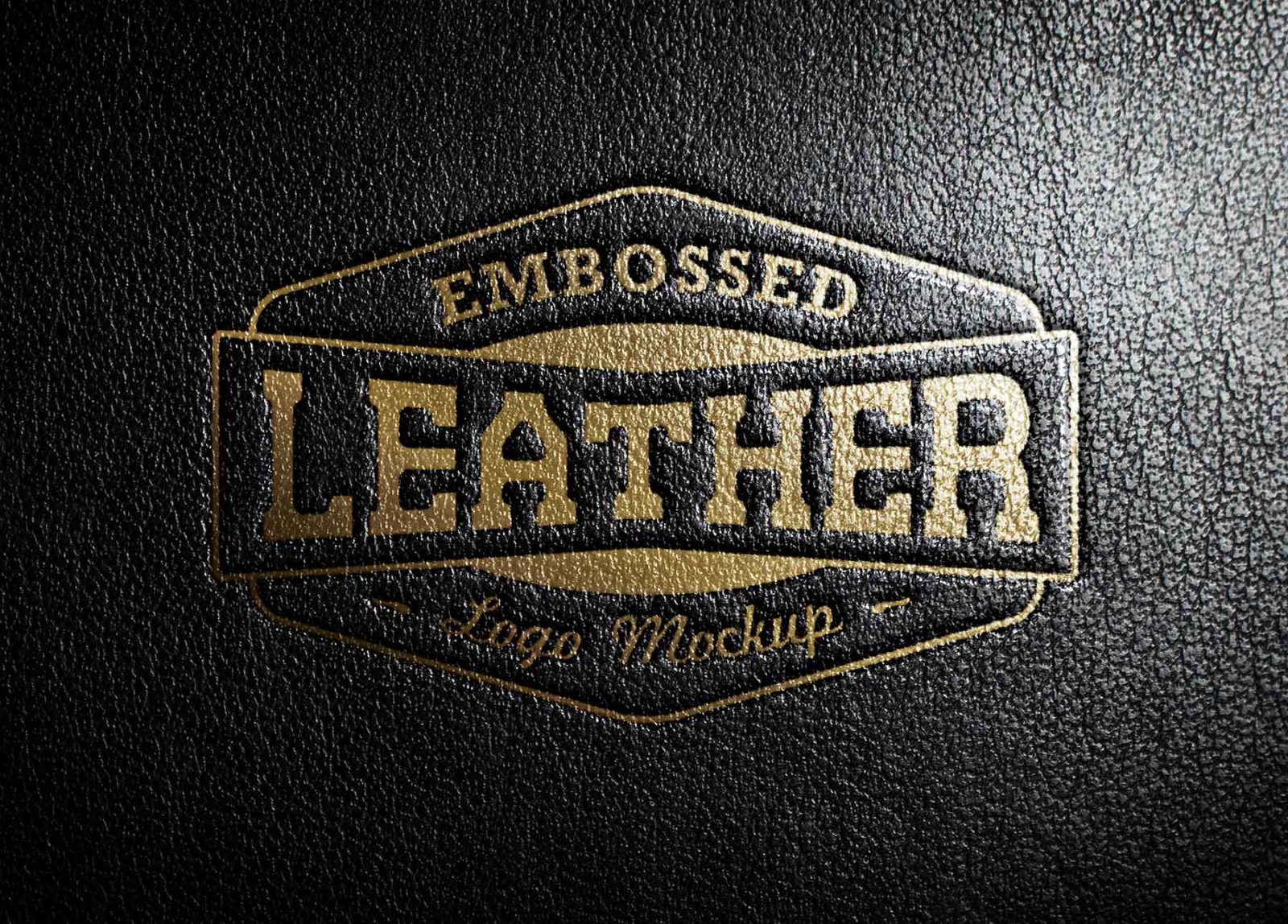 Leather Stamping Logo Mockup | Free Mockup