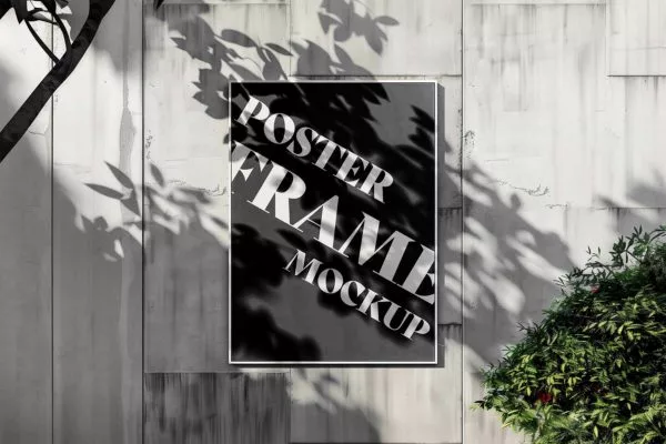 Outdoor Poster Frame Mockup | The Free Mockup