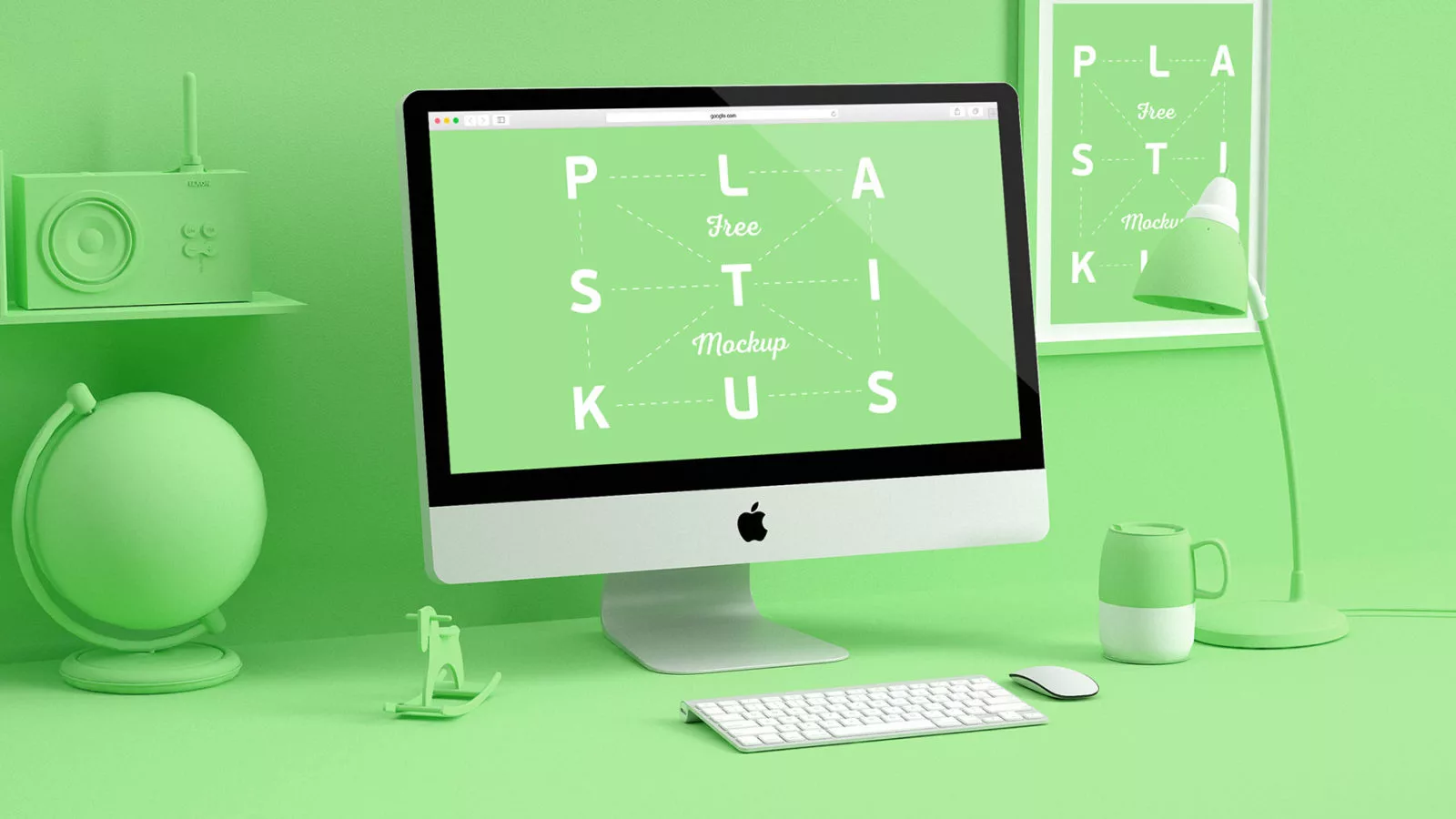 Stylized Apple Devices Mockups | The Free Mockup