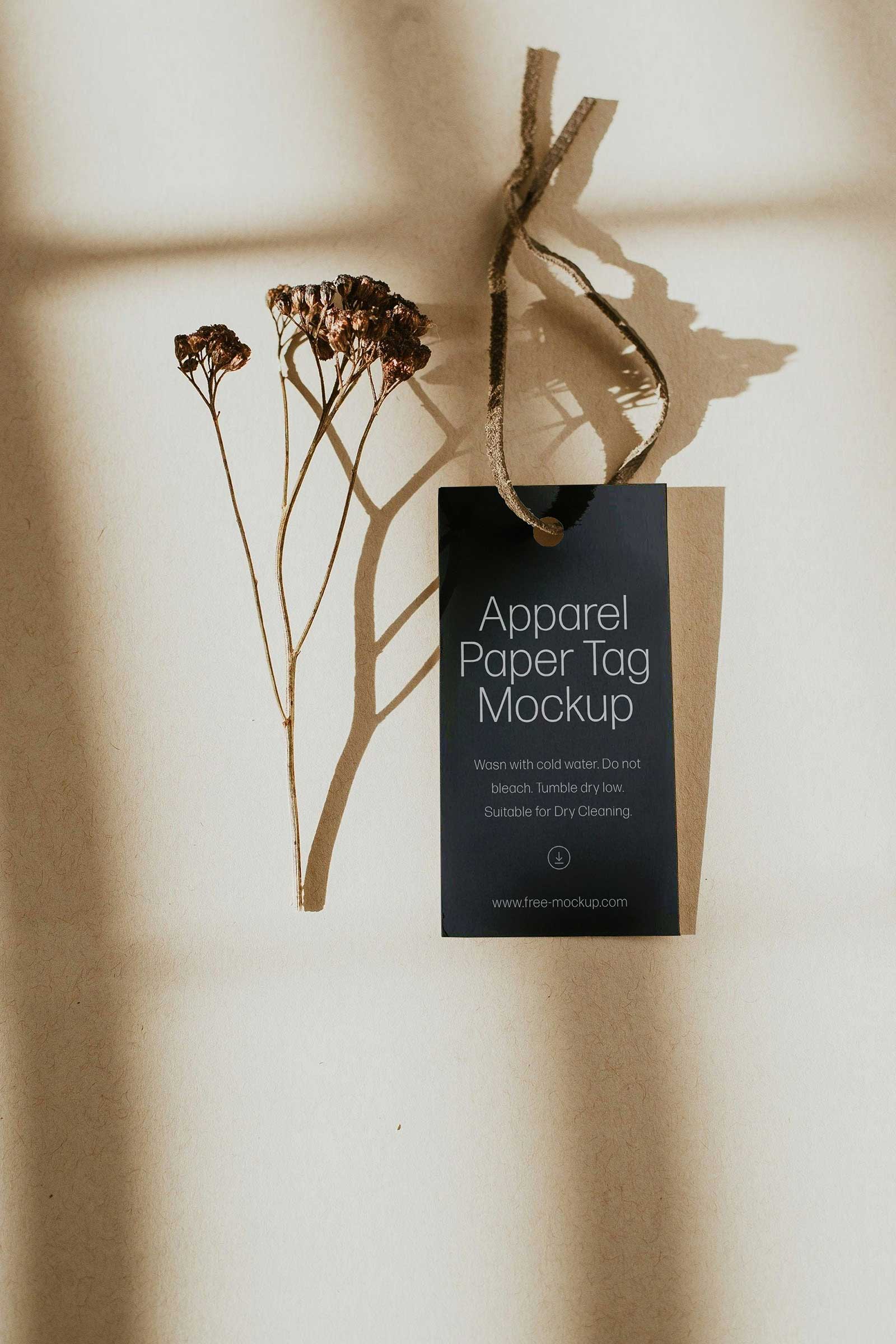 Apparel Paper Tag Mockup | Free Mockup