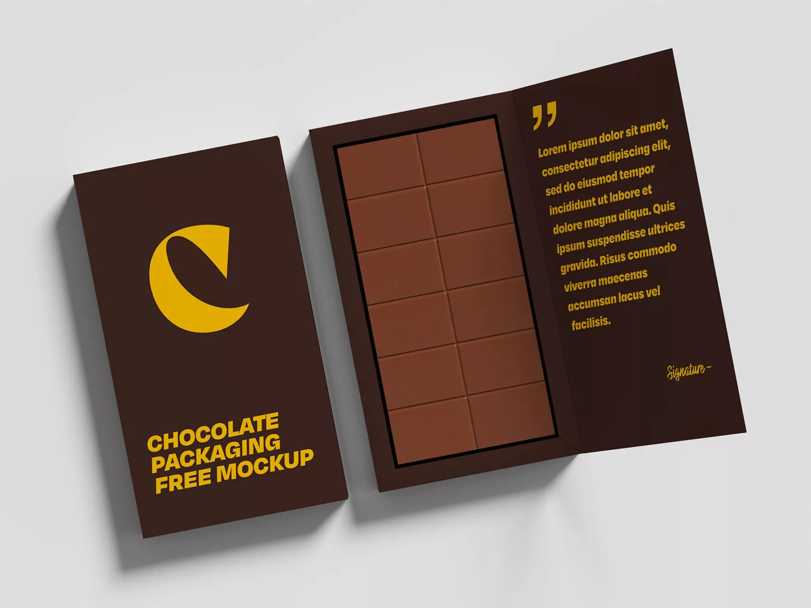 Chocolate Packaging Free Mockup | The Free Mockup