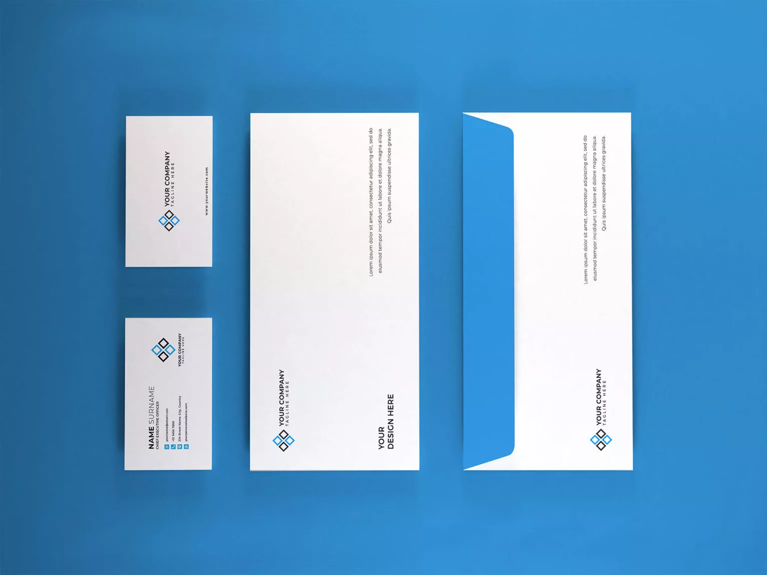 Envelope mockup free | The Free Mockup