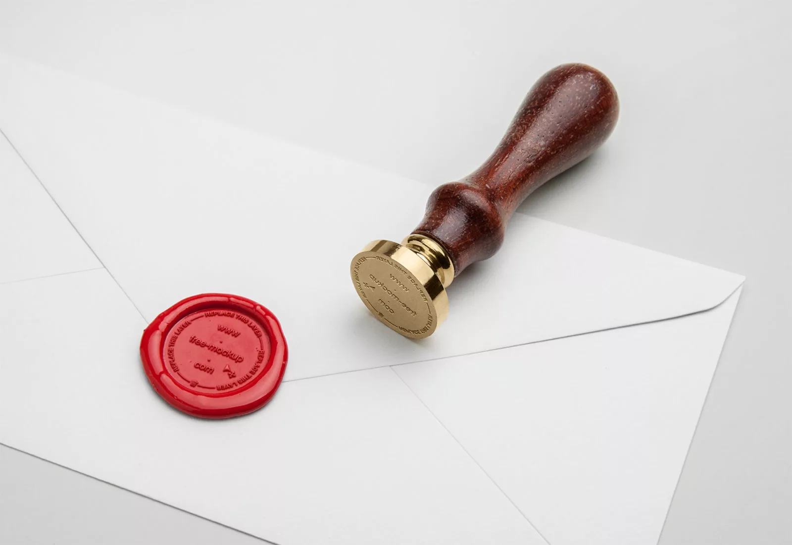 Wax Seal Stamp Logo Mockup | The Free Mockup