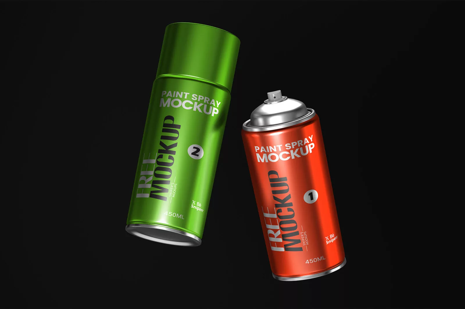 Paint Spray Can Mockups – Minimalist Scenes | The Free Mockup