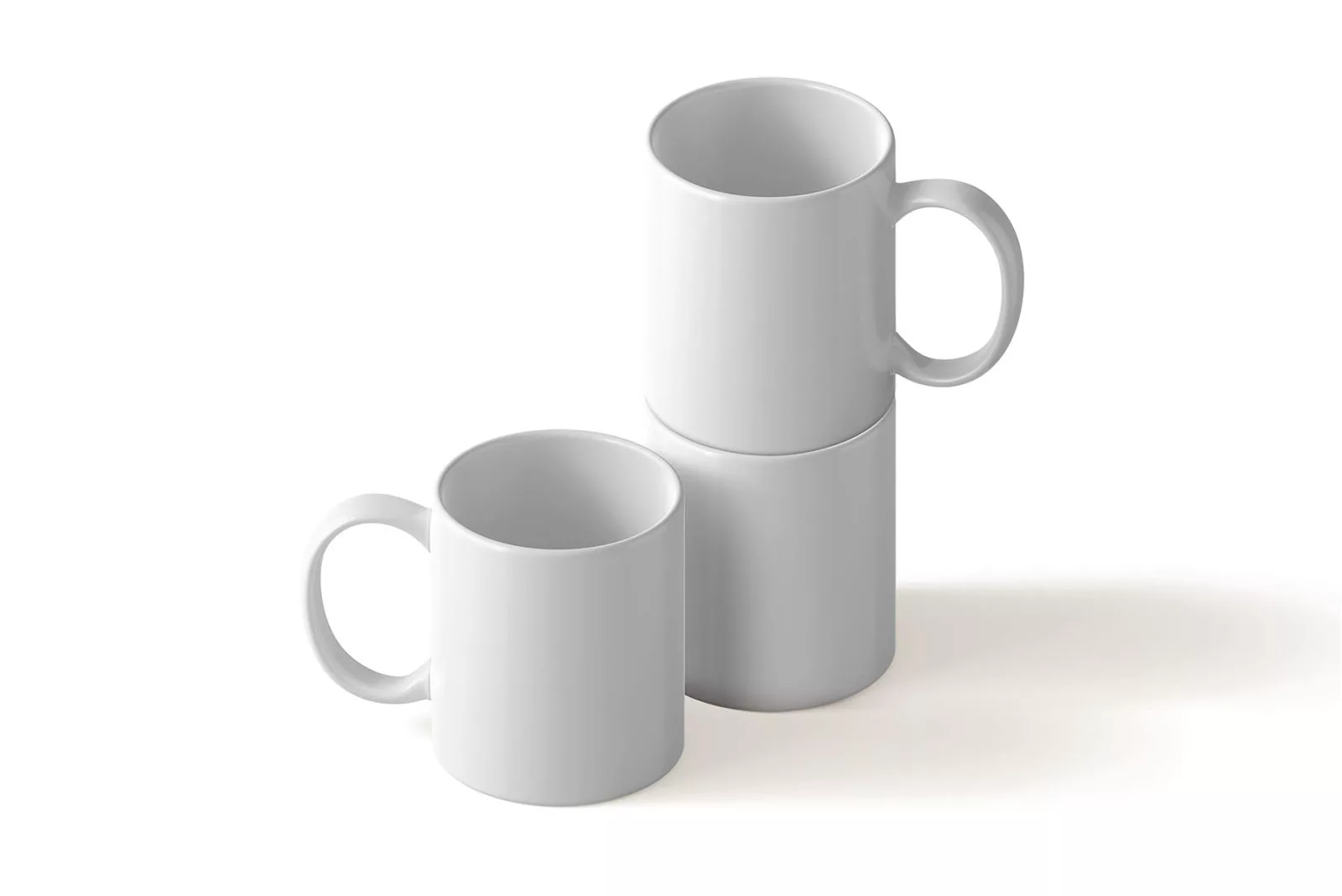 Mug Free PSD Mockups Isometric Scene | The Free Mockup