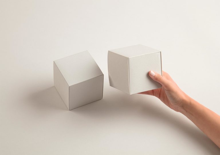 Two Square Boxes Mockup Scene | Free Mockup