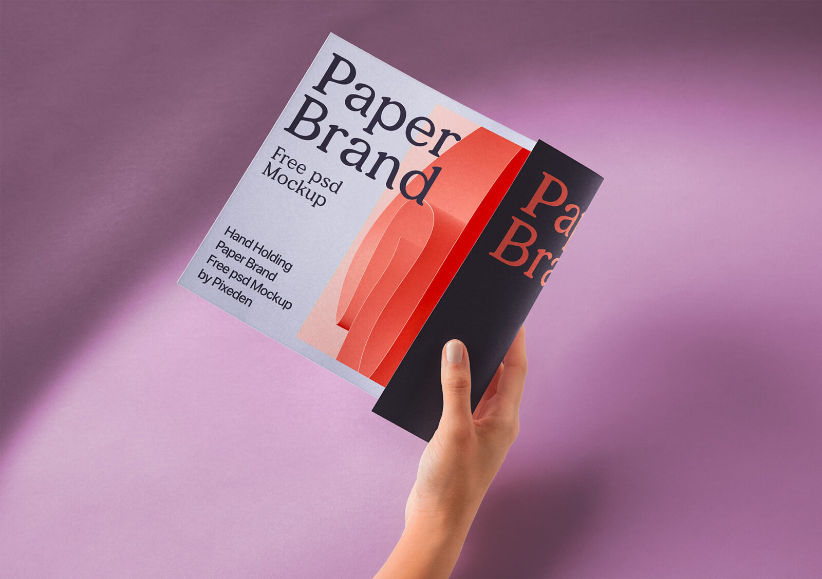 Hand Holding Brand Paper Mockup | Free Mockup