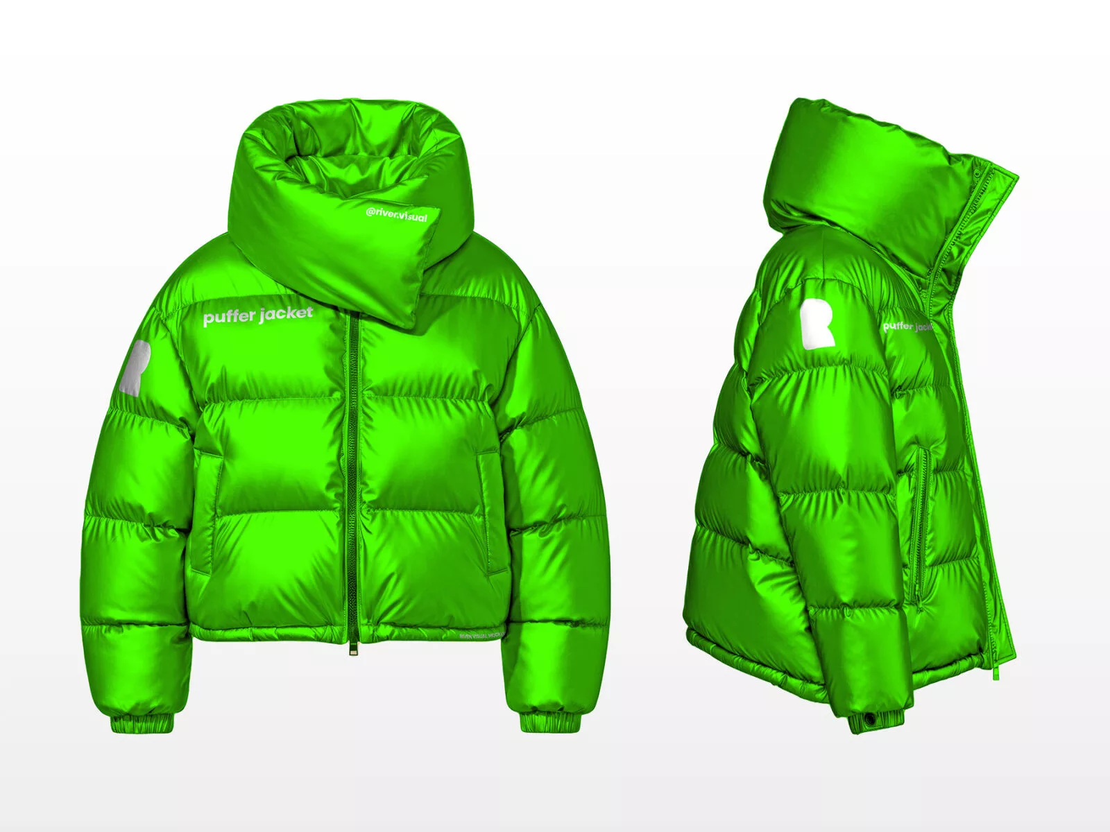 Puffer Jacket Mockup | The Free Mockup