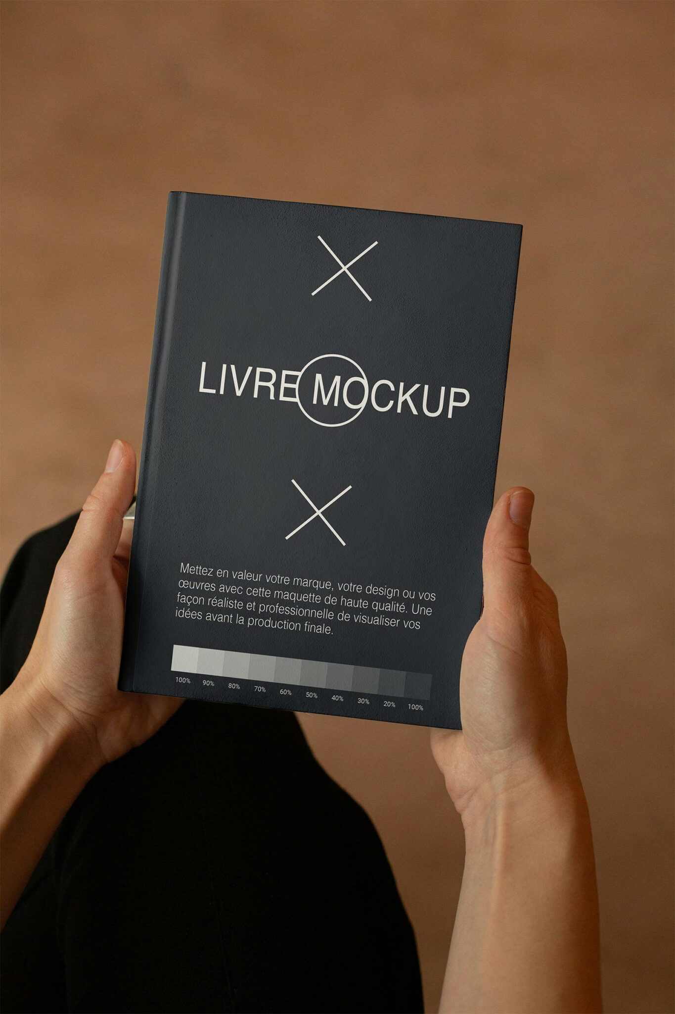 Book Cover Mockup – Top View in Women’s Hands | Free Mockup