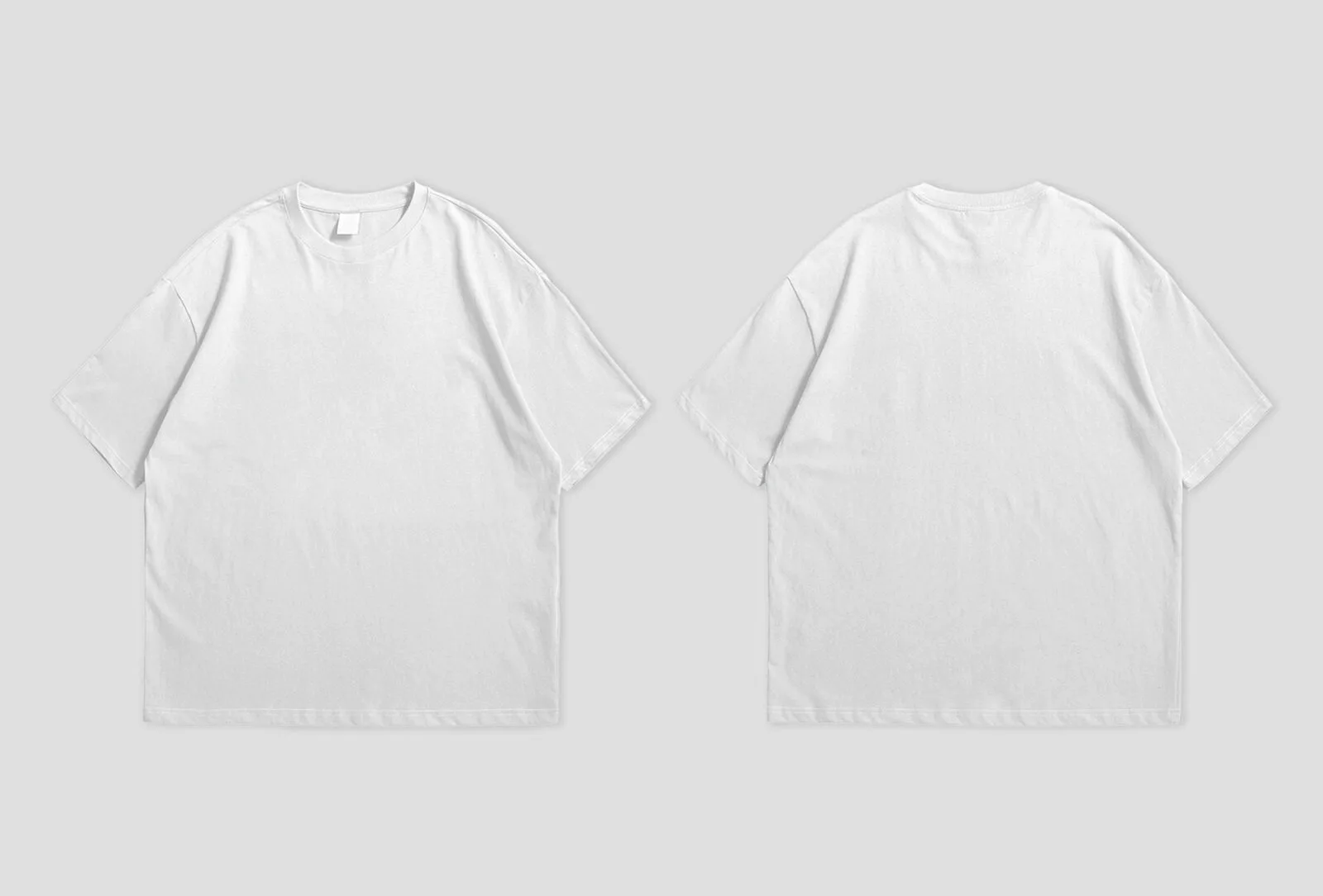Oversized Tee Mockup (Front & Back) | The Free Mockup