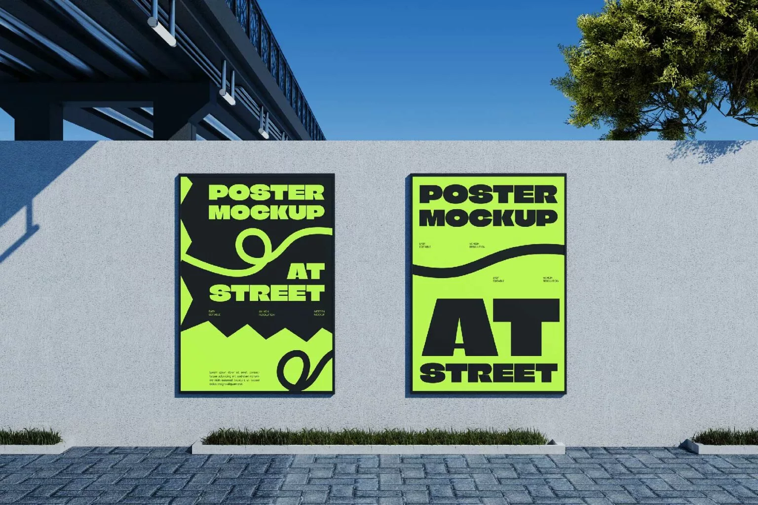 Street Posters Mockups | The Free Mockup