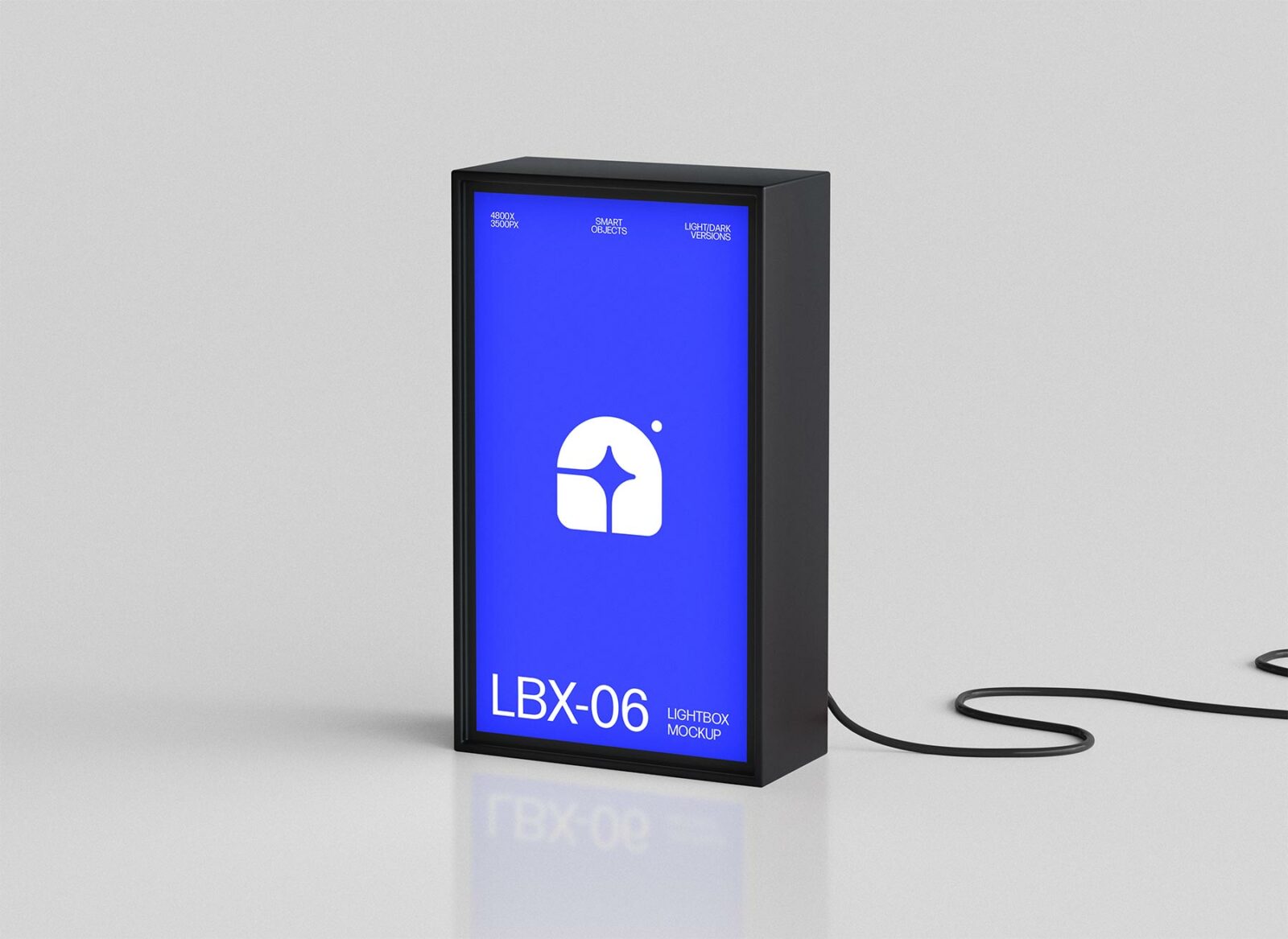 Vertical Lightbox Signage Mockup – Minimalist Scene | Free Mockup