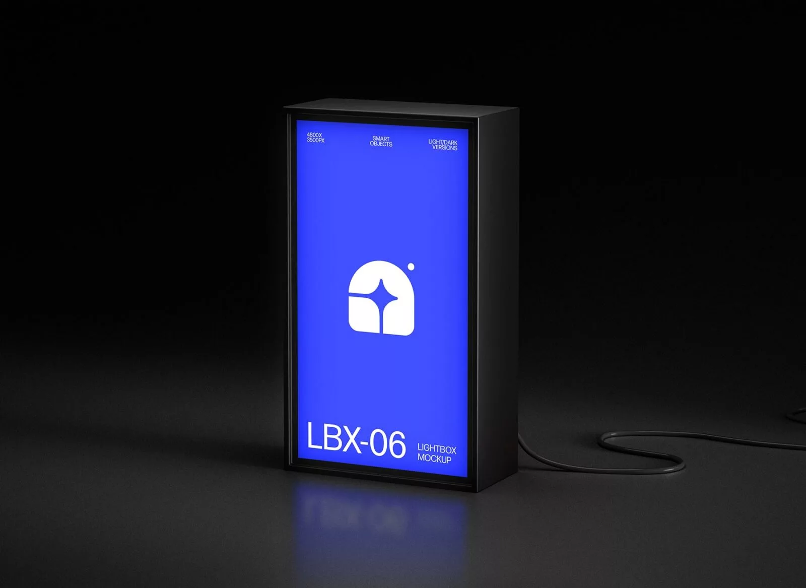 Vertical Lightbox Signage Mockup – Minimalist Scene | The Free Mockup