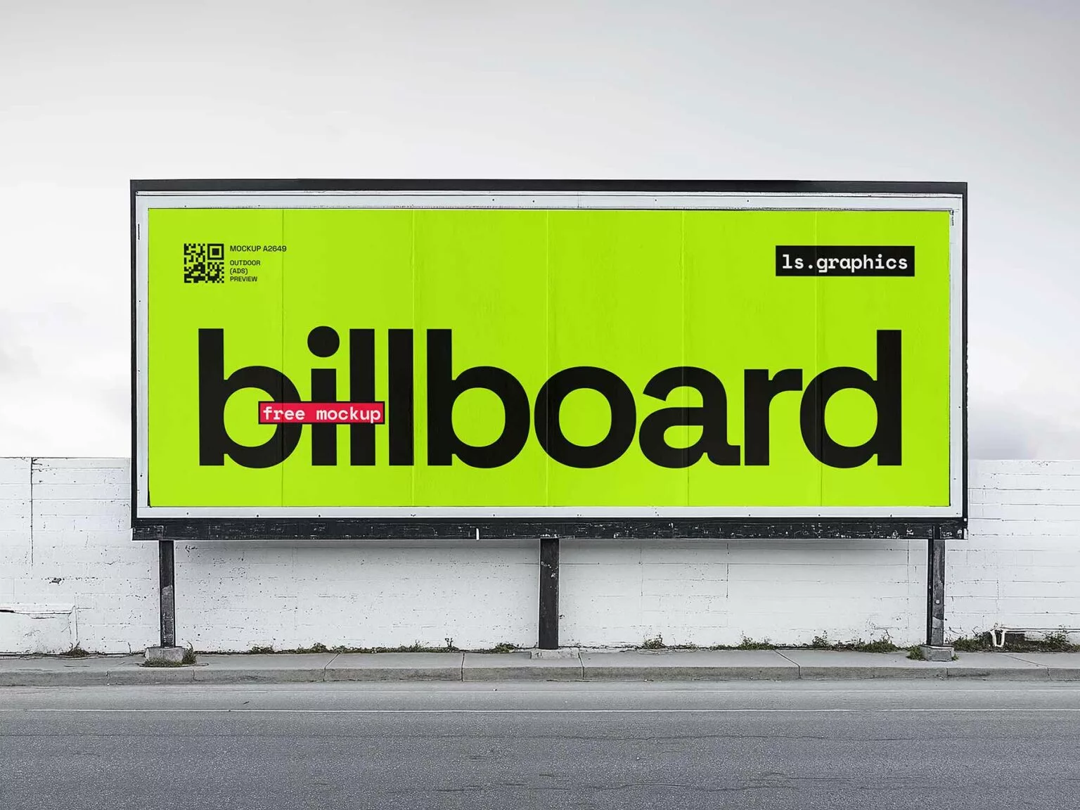 Outdoor Advertising Billboard Mockup | The Free Mockup
