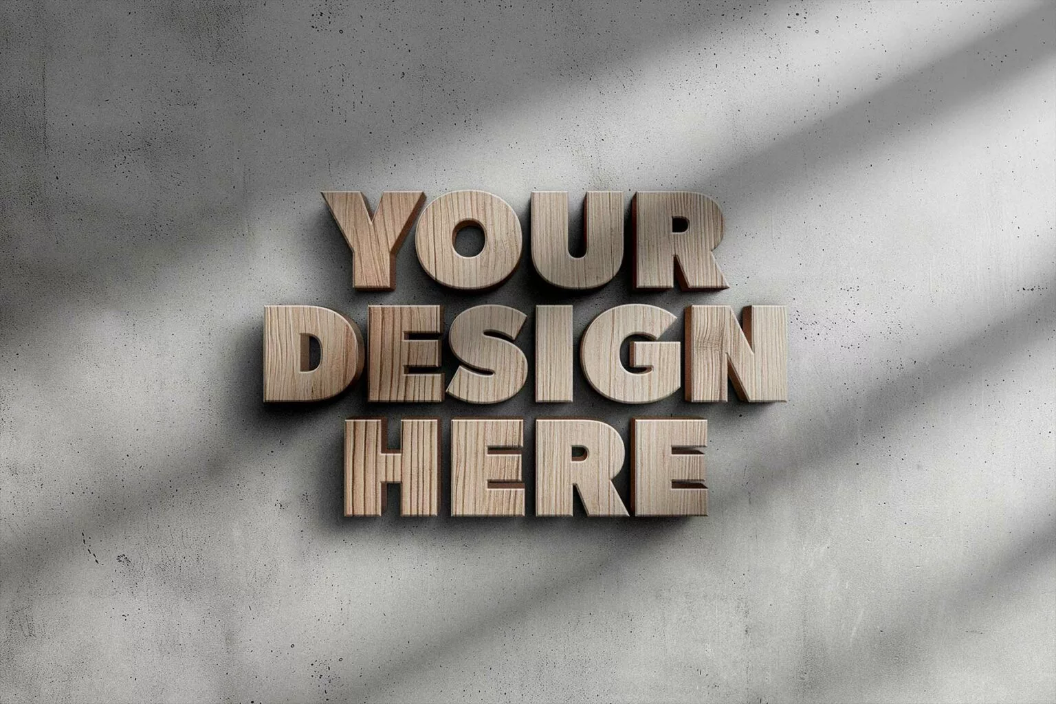 Wooden 3D Sign/Logo Mockup | The Free Mockup