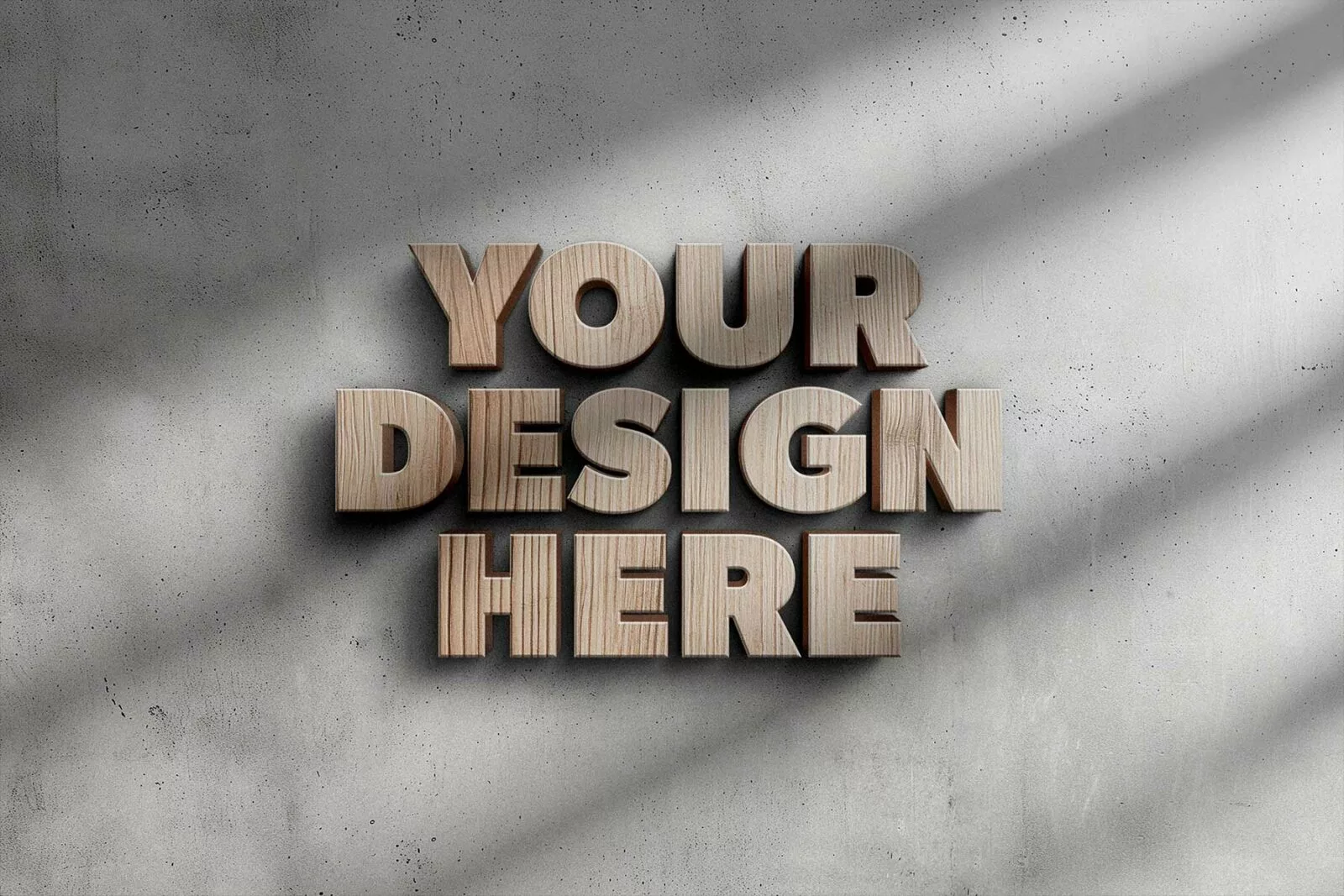 Wooden 3D Sign/Logo Mockup | The Free Mockup