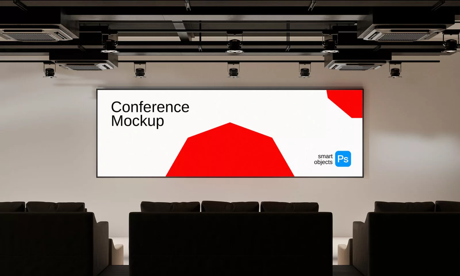 Conference Screen Mockup | The Free Mockup