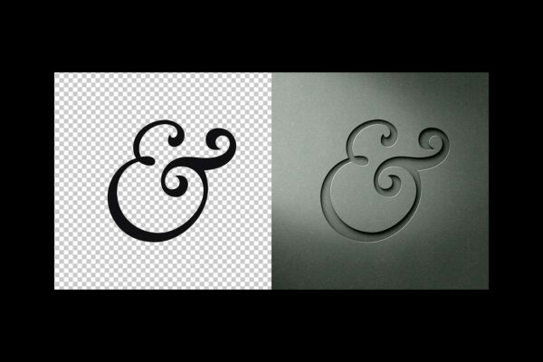 Cut-Out Paper Logo Mockup