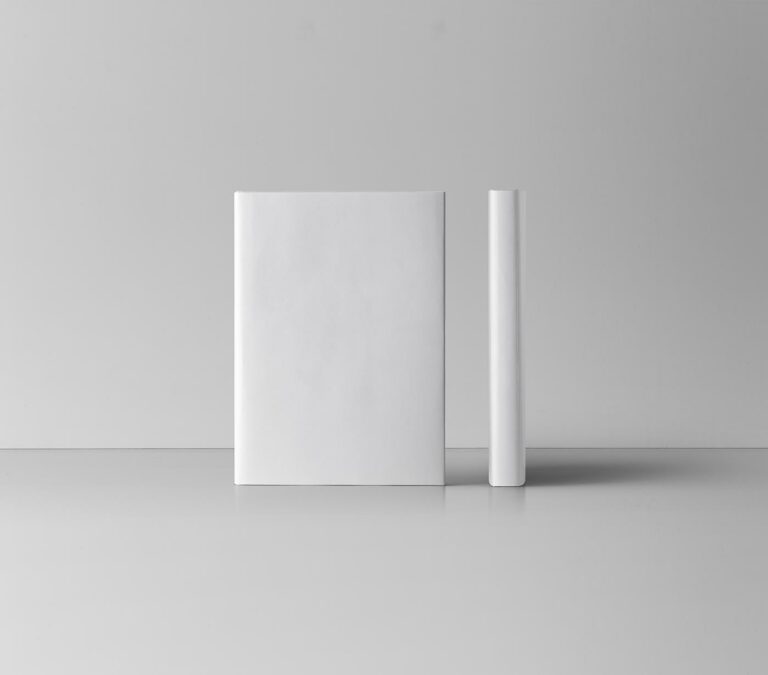 Hardcover Book with Dust Jacket Mockup