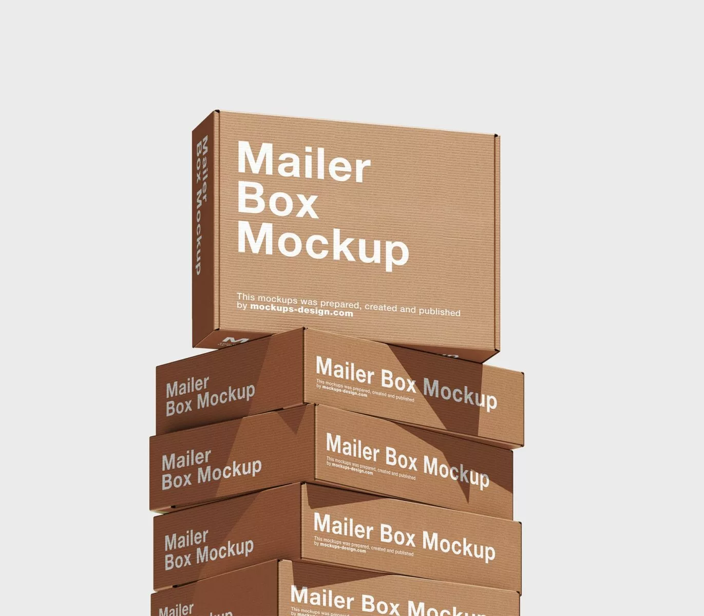 Stacked Pinch-Lock Packaging Boxes Mockup | The Free Mockup