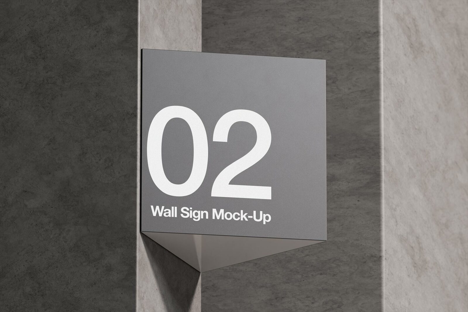 Wall Sign Mock-Up | Free Mockup