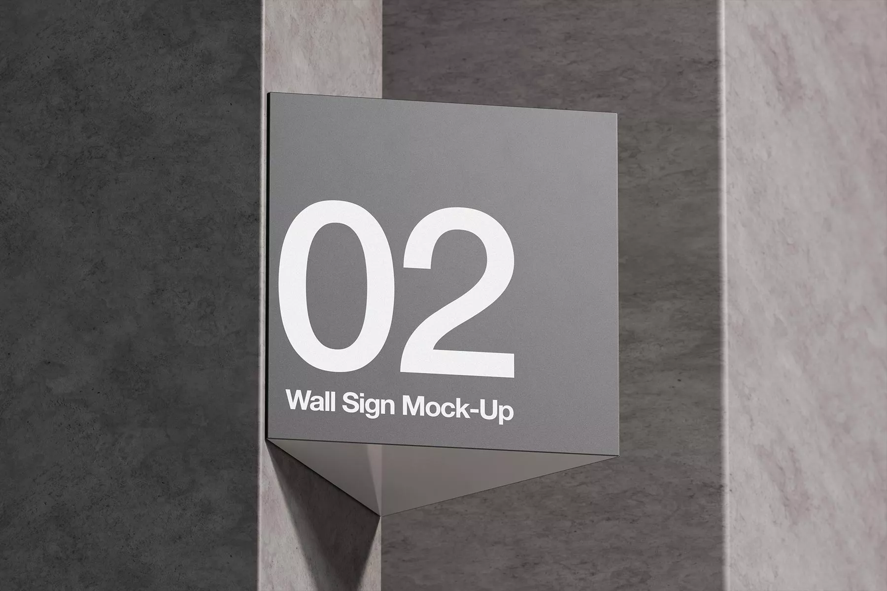 Wall Sign Mock-Up | The Free Mockup